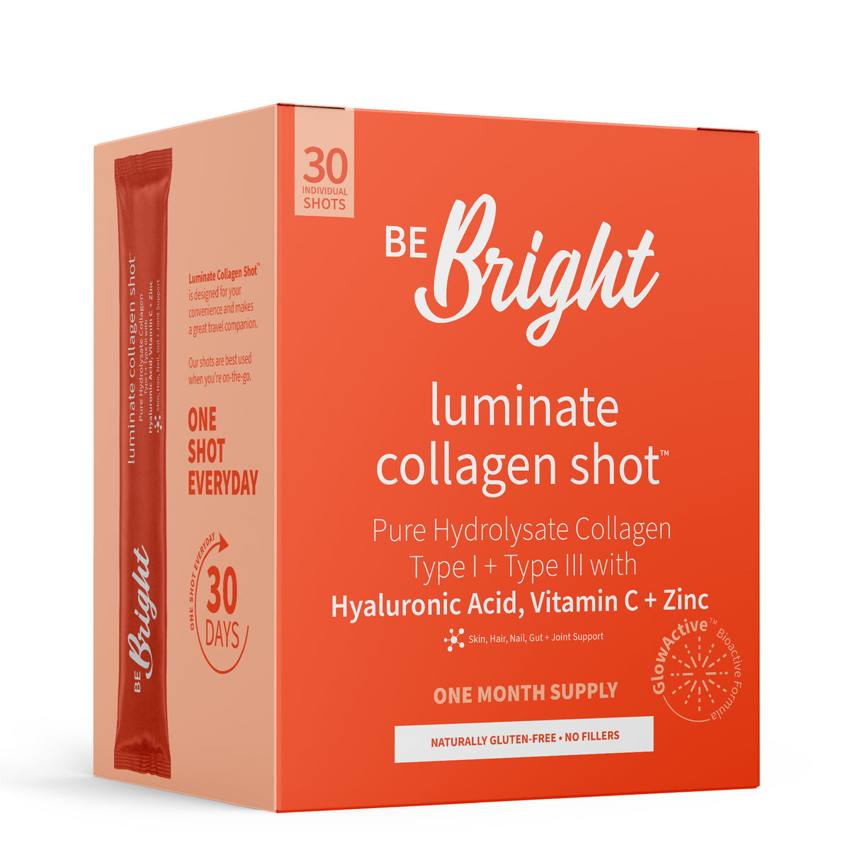 Luminate™ Collagen Powder Shot - 1 Month Supply – Be Bright