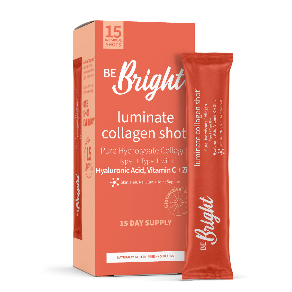 Luminate™ Collagen Powder Shot - 15 Day Supply – Be Bright