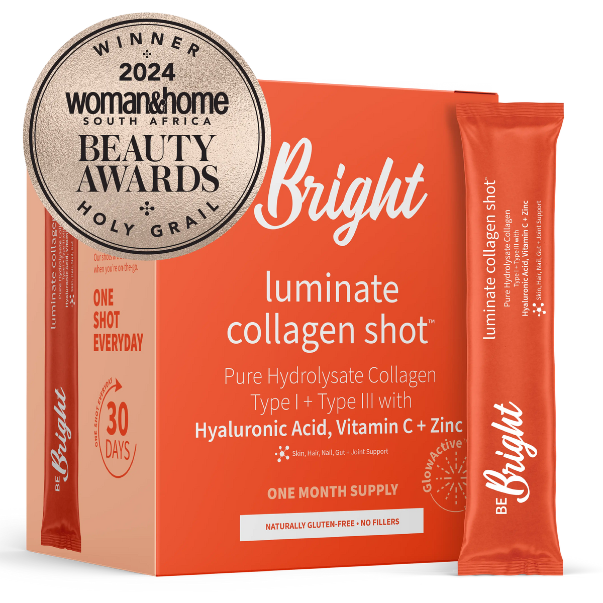Luminate™ Collagen Powder Shot - 1 Month Supply – Be Bright